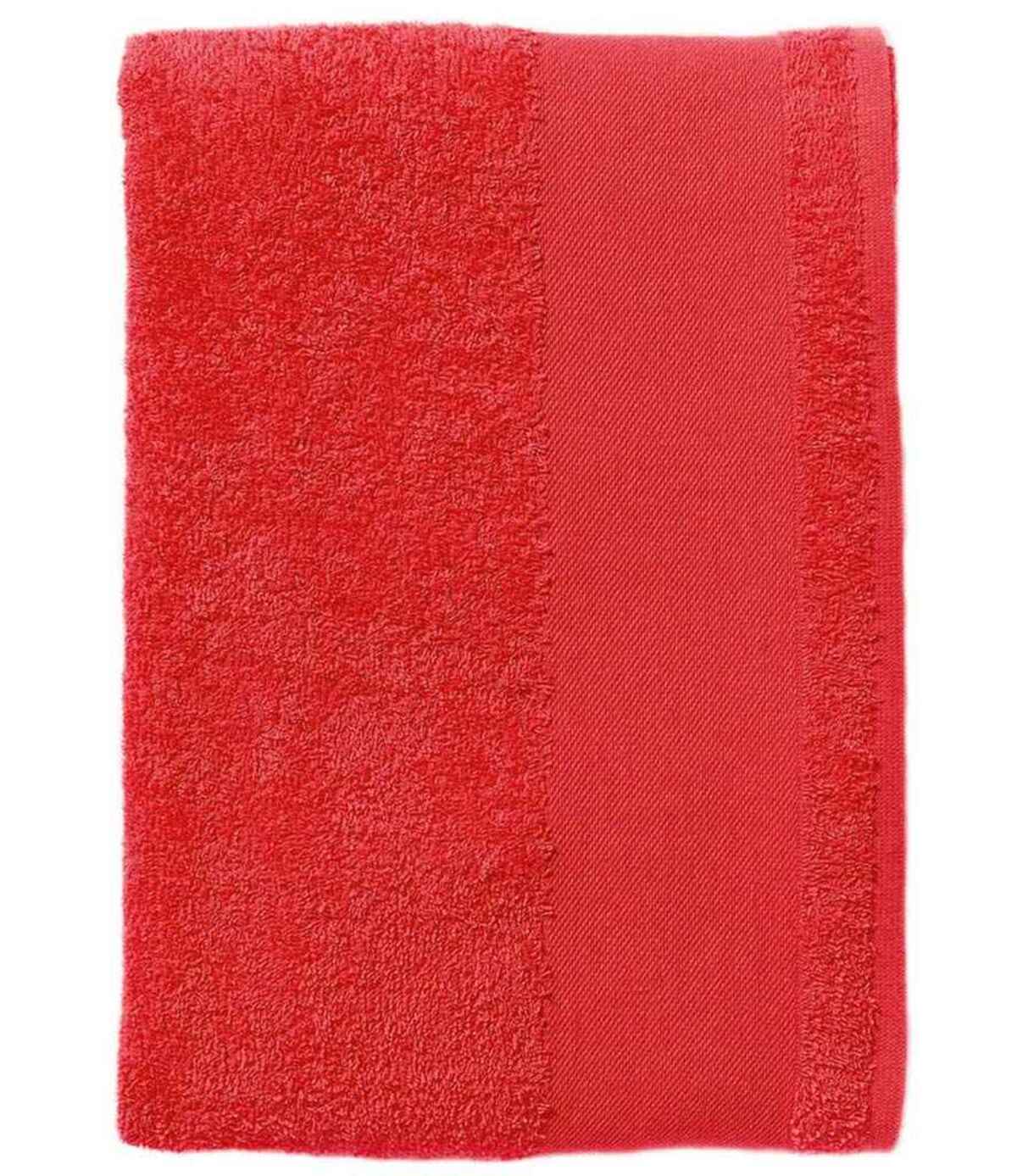 Personalised SOL'S Island 100 Bath Sheet - Red | The Funky Peach