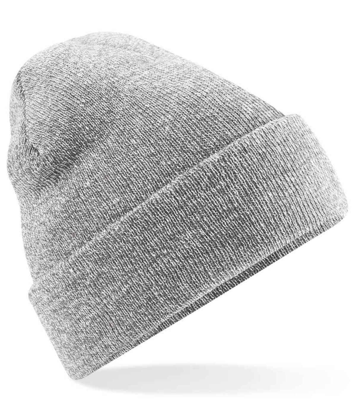 Personalised Beechfield Original Cuffed Beanie - Heather Grey | The ...