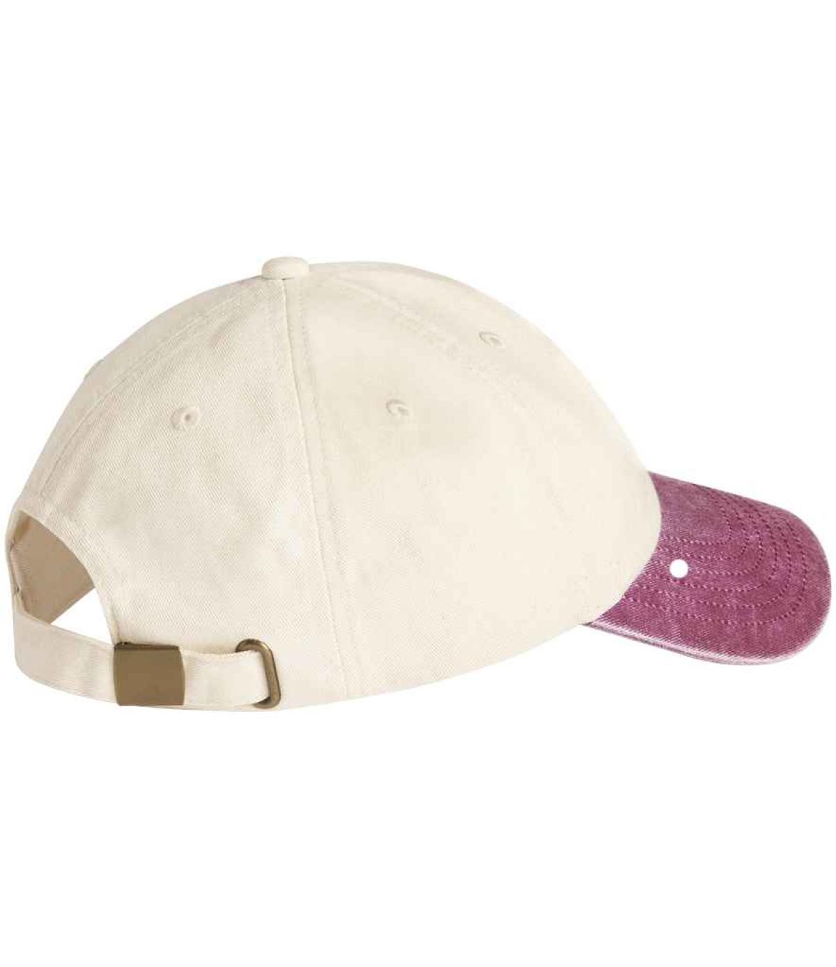 Personalised Beechfield Contrast Peak Low Profile Vintage Cap - Natural ...