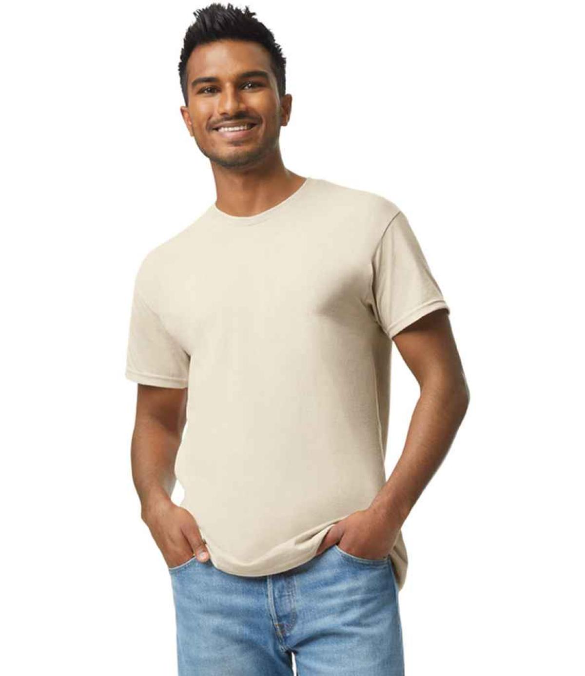 Personalised Gildan Heavy Cotton™ T-Shirt - Natural | The Funky Peach