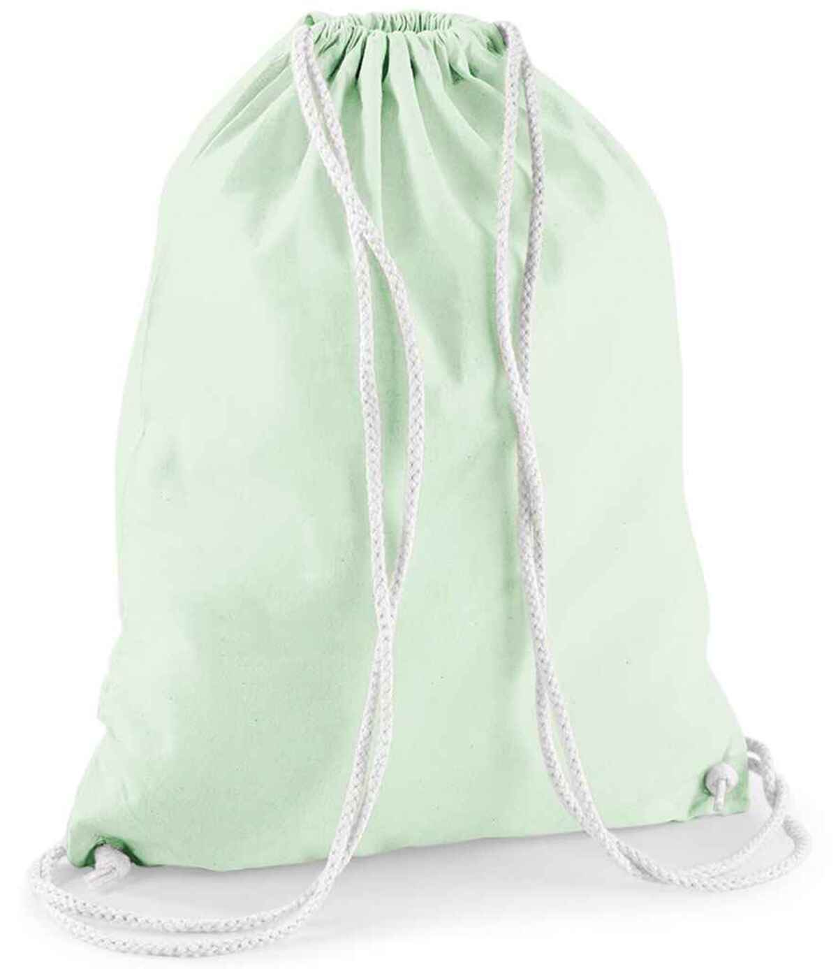 Personalised Westford Mill Cotton Gymsac - Pastel Mint/White | The ...