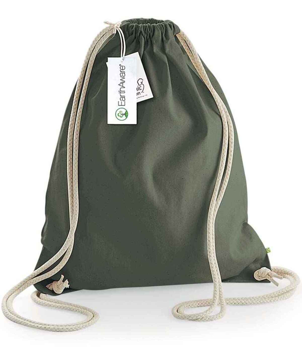 Personalised Westford Mill EarthAware® Organic Gymsac - Olive Green ...